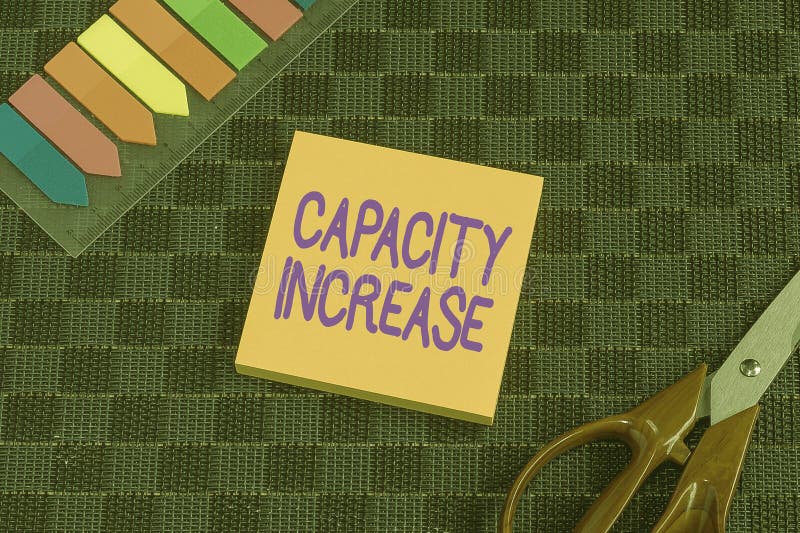 Conceptual Display Capacity Increase. Business Idea Meet an Actual ...