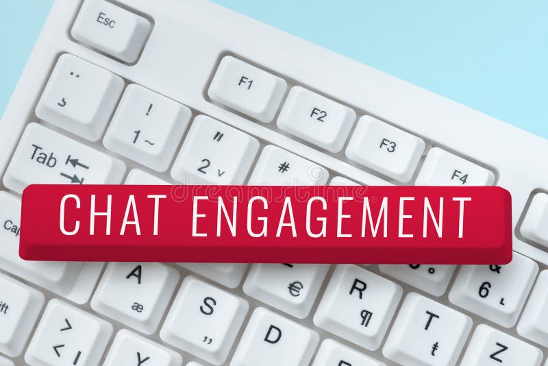 Conceptual Display Chat Engagement. Internet Concept Customer Interacts ...