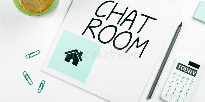 Conceptual Display Chat Room. Internet Concept Area on the Internet or ...