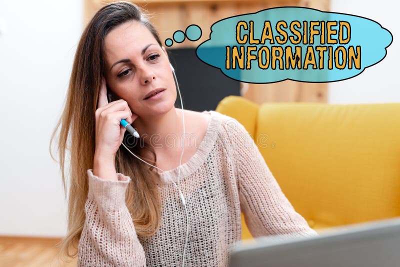 Conceptual Display Classified Information. Business Showcase Sensitive ...
