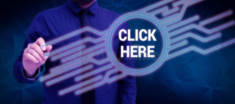 Conceptual Display Click Here. Word Written on Carry Out a Computer ...