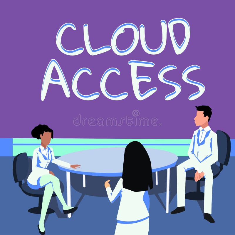 Sign Displaying Cloud Access. Business Concept Software Tool between ...