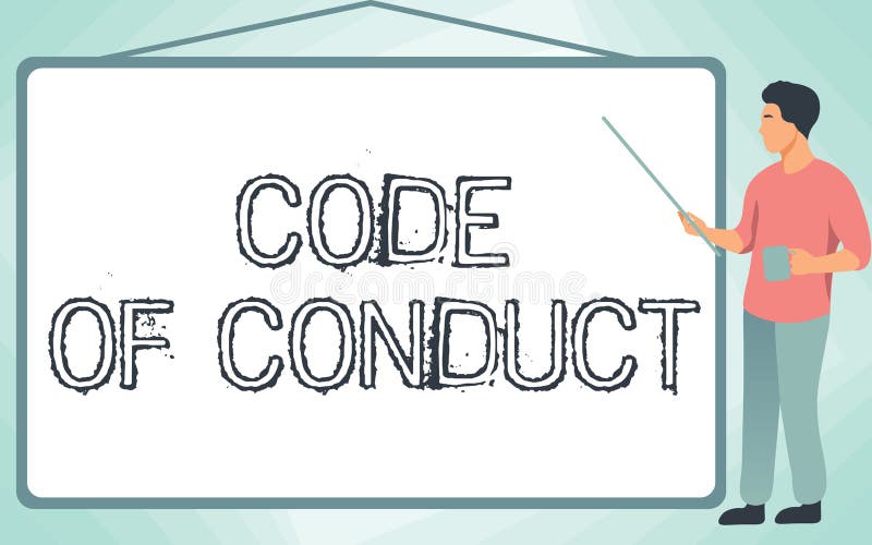 Conceptual Display Code of Conduct. Business Concept Ethics Rules Moral ...
