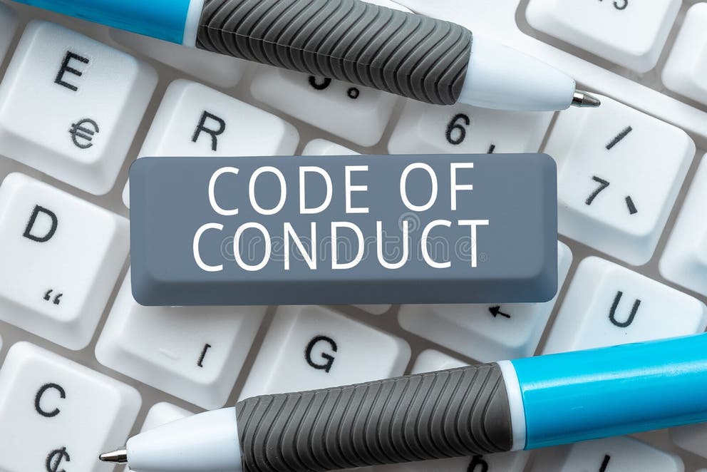 Handwriting Text Code of Conduct. Business Concept Ethics Rules Moral ...