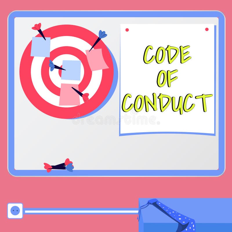 Conceptual Display Code of Conduct. Internet Concept Ethics Rules Moral ...