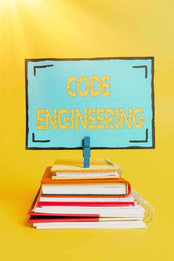 Conceptual Display Code Engineering. Word Written on Application of ...