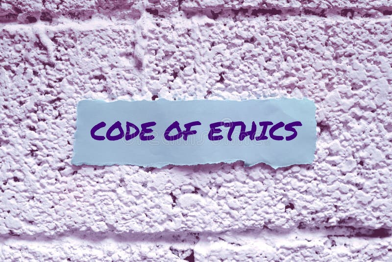Conceptual Display Code of Ethics. Business Showcase Moral Rules ...