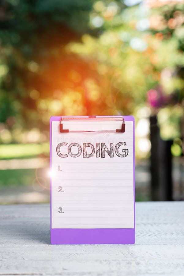 Conceptual Display Coding Concept Meaning Assigning Code To Something For Classification