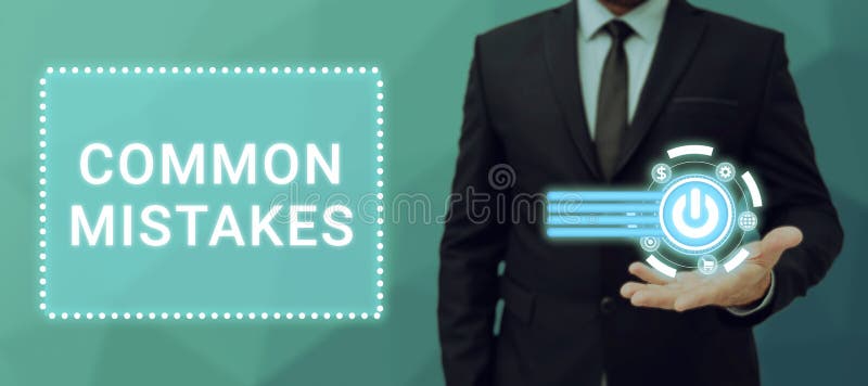 Text Showing Inspiration Common Mistakes. Business Concept Actions that ...