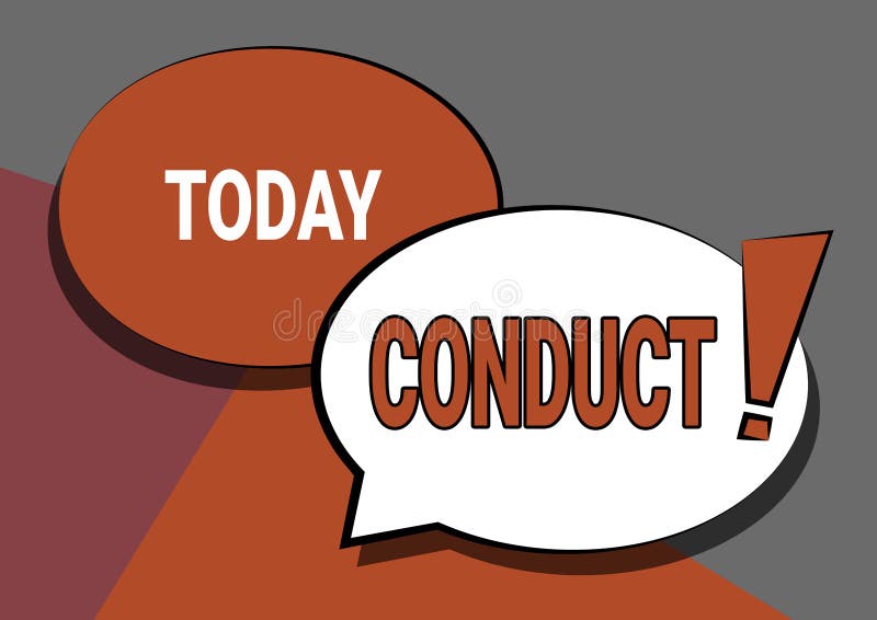 Conceptual Display Conduct. Word for Manner in Which an Organization or ...