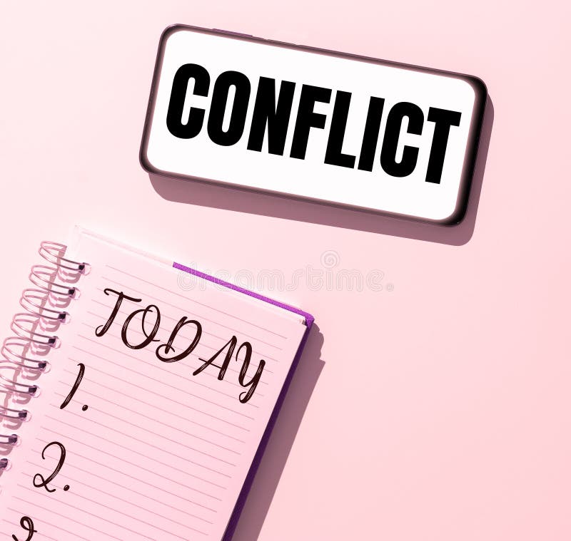 Hand Writing Sign Conflict. Business Idea Disagreeing with Someone ... Hand Writing Sign Conflict. Business Idea Disagreeing with Someone ...