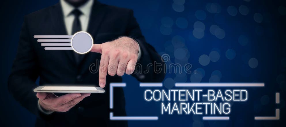 Conceptual Display Content Based Marketing. Concept Meaning Advertising ...