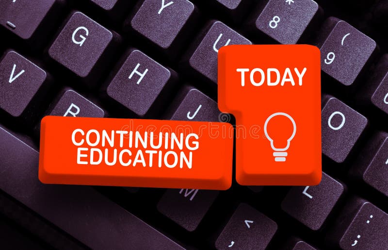 Text Showing Inspiration Continuing Education. Business Approach ...