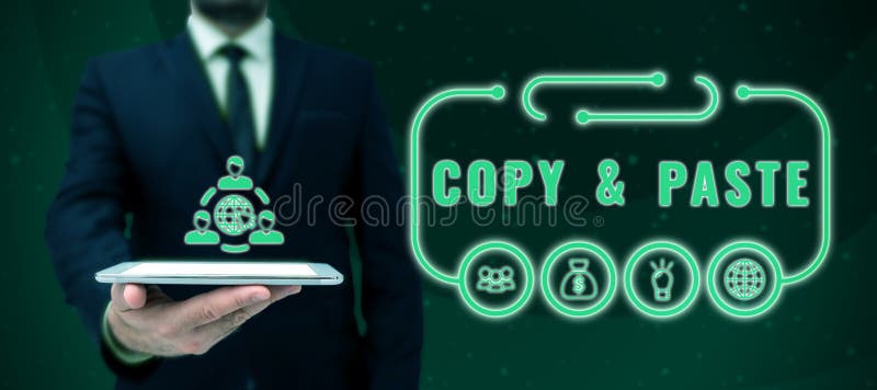 Writing Displaying Text Copy Paste. Business Overview an Imitation ...