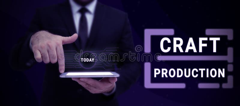 Conceptual Display Craft Production. Business Approach Process of ...