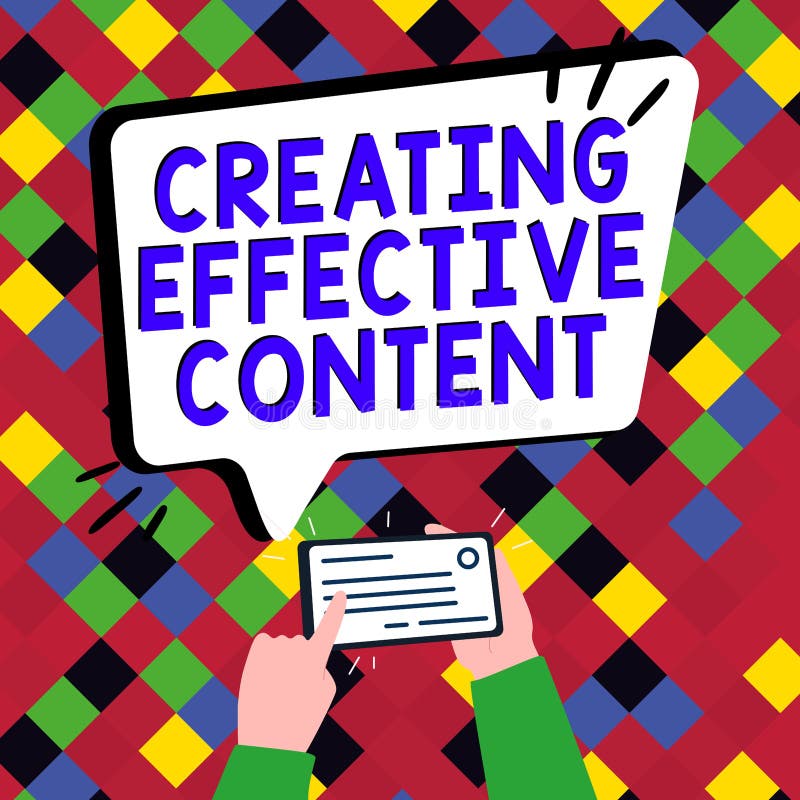 Conceptual Display Creating Effective Content Business Overview Valuable Information