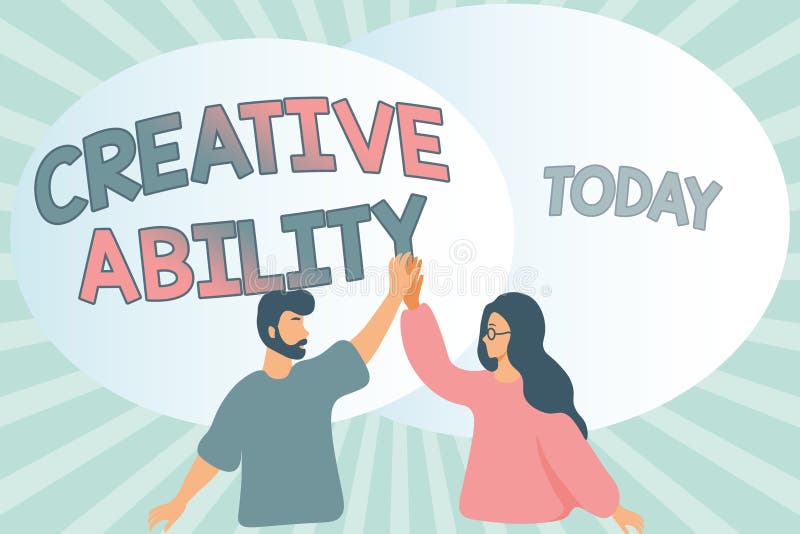 Conceptual Display Creative Ability. Word for Able To Function at the ...