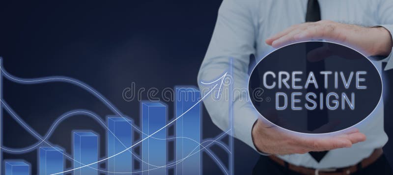 Conceptual Display Creative Design. Word for a Visual Element Which ...