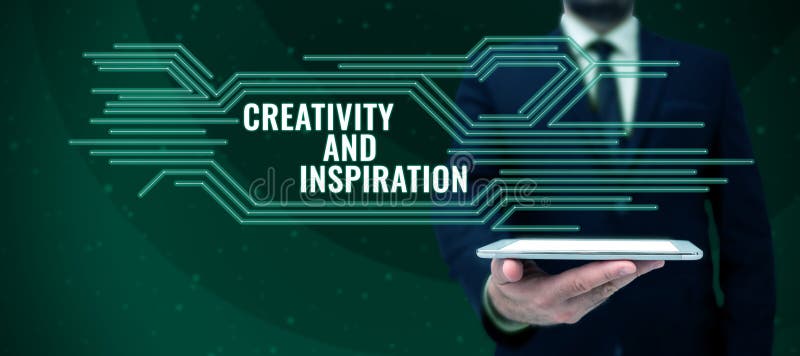 Conceptual Caption Creativity and Inspiration. Conceptual Photo the ...