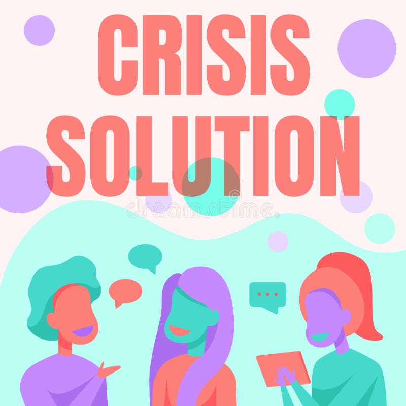 Text Showing Inspiration Crisis Solution. Business Concept Process by ...