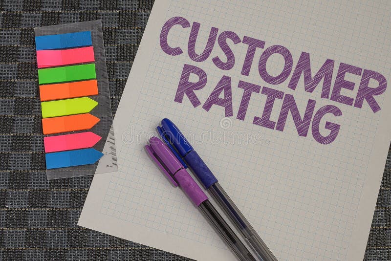 Text Showing Inspiration Customer Rating. Business Overview Each Point ...