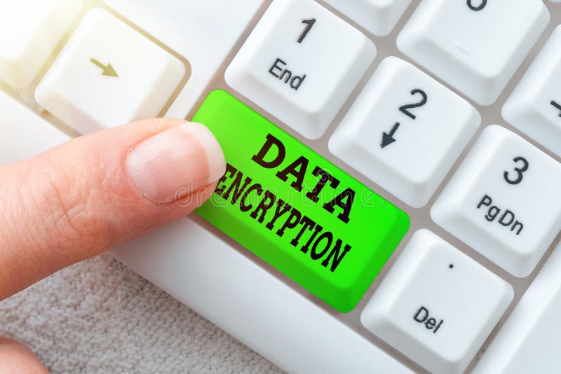 Sign Displaying Data Encryption Business Idea Conversion Of Data Into Code For Compression Or