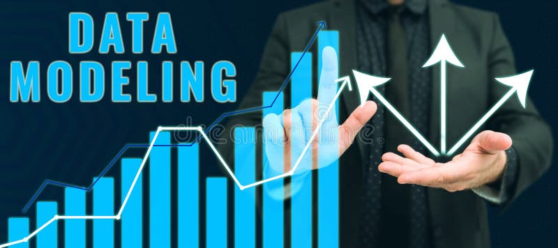 Hand Writing Sign Data Modeling. Business Overview Process of ...