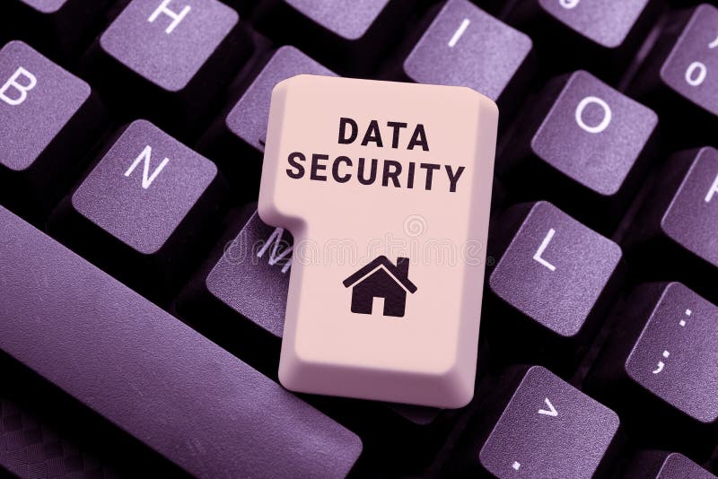 Sign Displaying Data Security Word For Confidentiality Disk Encryption