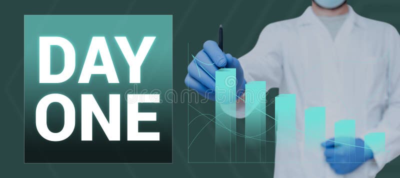 Conceptual Display Day One. Conceptual Photo Start Moment First Step ...