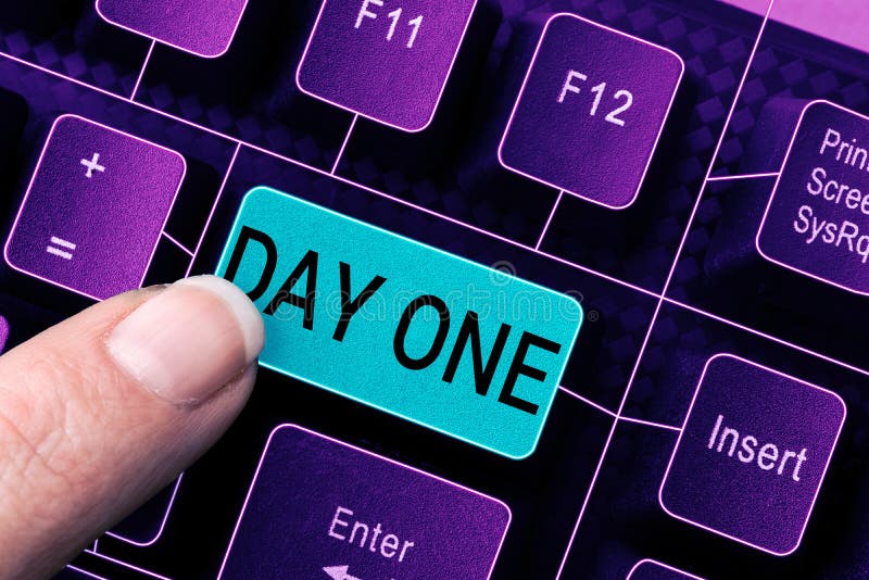 Conceptual Display Day One. Business Idea Start Moment First Step ...