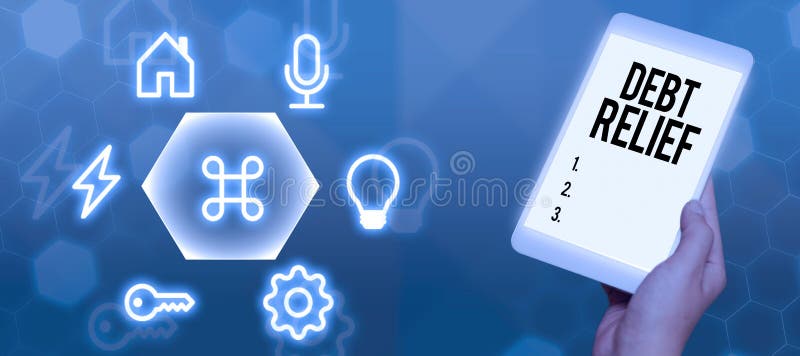 Conceptual Display Debt Relief. Internet Concept Partial or Total ...