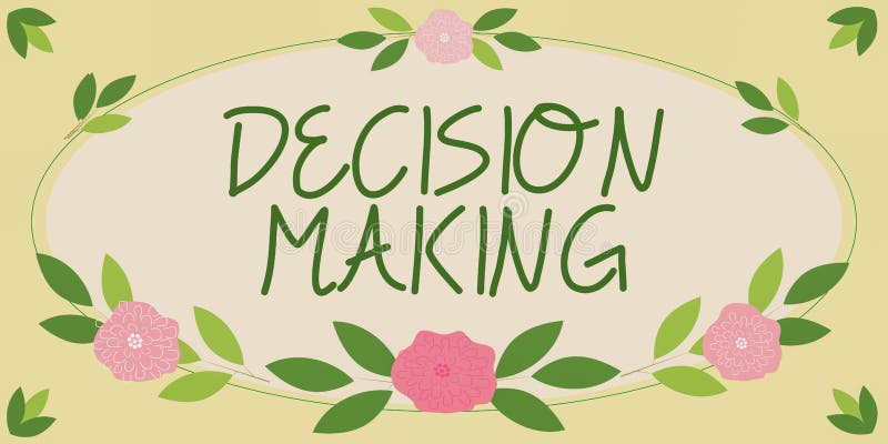 Text Showing Inspiration Decision MakingThe Act of Deciding between Two ...