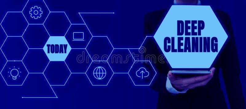 Conceptual Display Deep Cleaning. Business Overview an Act of ...