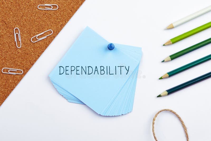 Text Caption Presenting Dependability. Business Concept Capable of ...