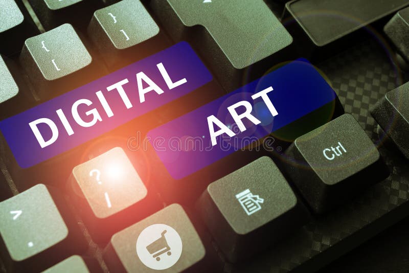 Hand Writing Sign Digital Art. Internet Concept Use of Skill and ...