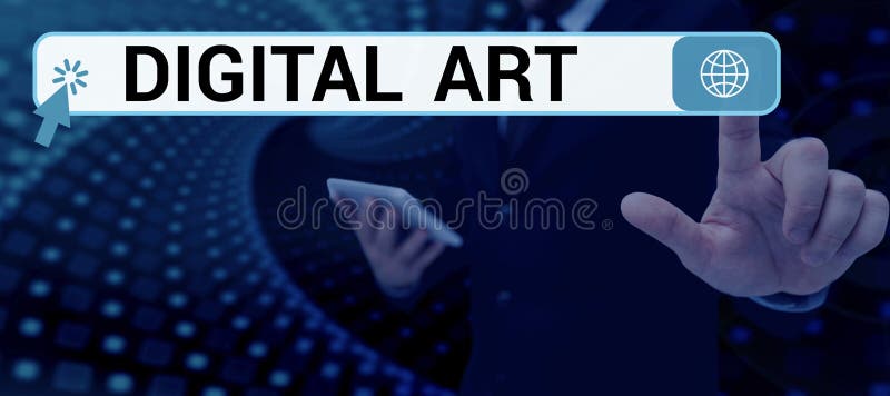 Conceptual Display Digital Art. Concept Meaning Use of Skill and ...