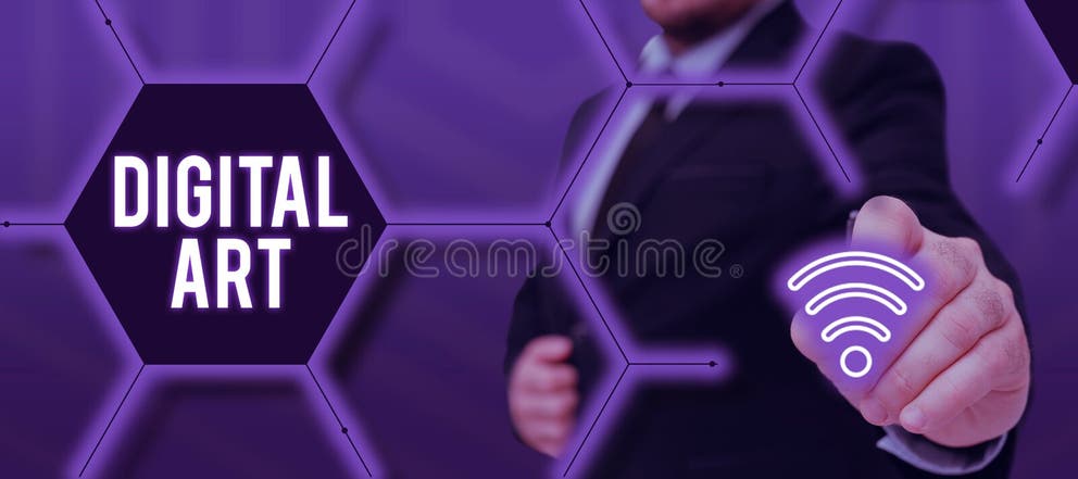 Conceptual Display Digital Art. Internet Concept Use of Skill and ...