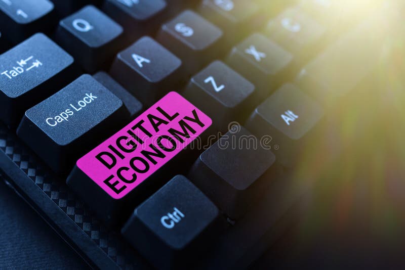 Conceptual Display Digital Economy. Business Showcase Advancement of ... Conceptual Display Digital Economy. Business Showcase Advancement of ...
