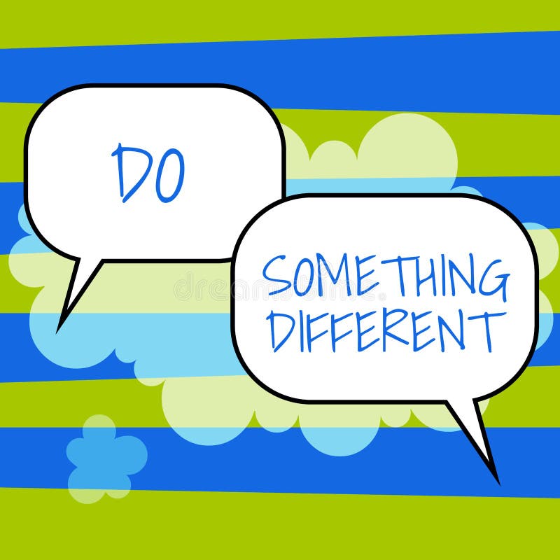 Conceptual Display Do Something Different. Business Idea Be Unique ...