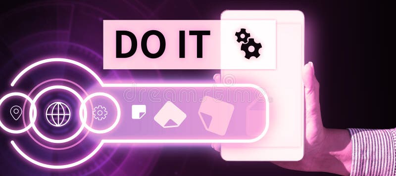 Handwriting Text Do it. Concept Meaning Confident and Willing To Engage ...