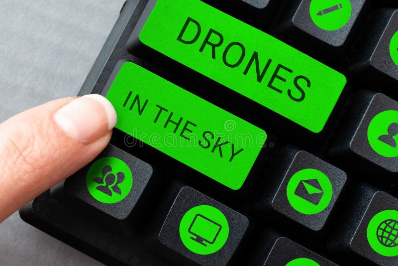 Text Showing Inspiration Drones in the Sky. Business Approach Modern ... Text Showing Inspiration Drones in the Sky. Business Approach Modern ...