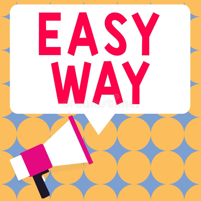 Conceptual Display Easy Way. Word for Making Hard Decision between Two ...