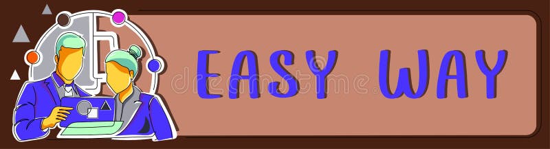 Conceptual Display Easy Way. Word Written on Making Hard Decision ...