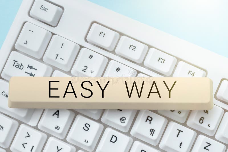 Conceptual Display Easy Way. Word Written on Making Hard Decision ...