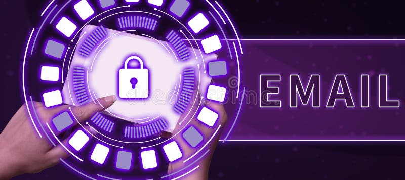 Conceptual Display Email. Business Concept Sending a Commercial Message ...