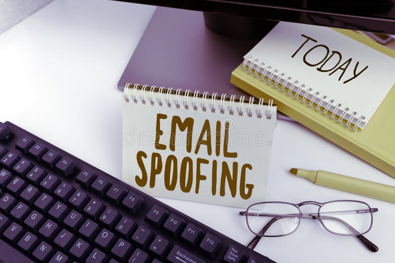 Text Sign Showing Email Spoofing. Business Idea Secure the Access and ... Text Sign Showing Email Spoofing. Business Idea Secure the Access and ...