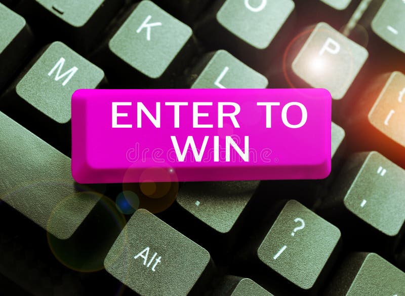 Conceptual Display Enter To Win. Concept Meaning Exchanging Something ...