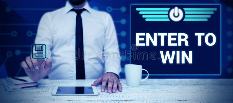 Text Showing Inspiration Enter To Win. Word for Exchanging Something ...