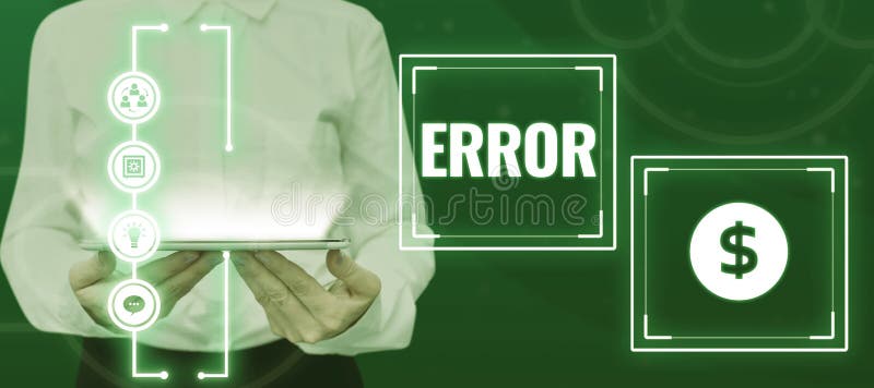 Conceptual Display Error. Business Idea Making a Judgment on the Sum ...