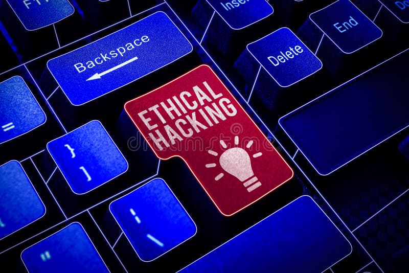 Conceptual Caption Ethical Hacking. Business Approach Act of Locating ...